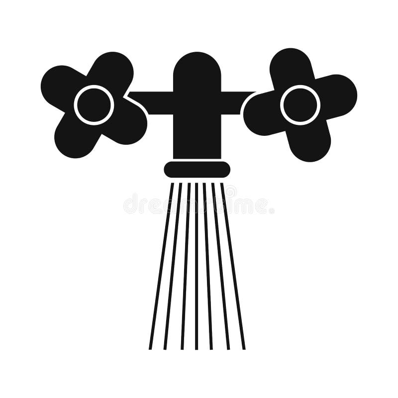 Running Water Tap Clipart B&w