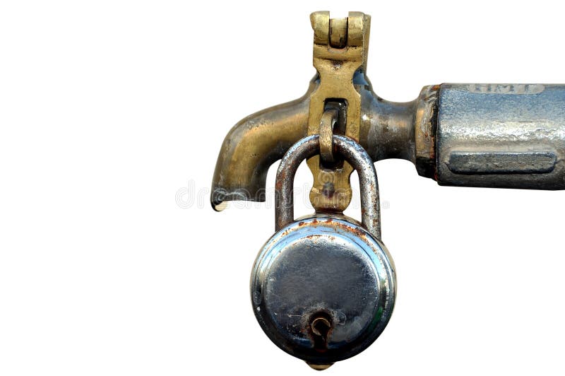 Water tap with lock stock photo. Image of source, oceania - 11875458