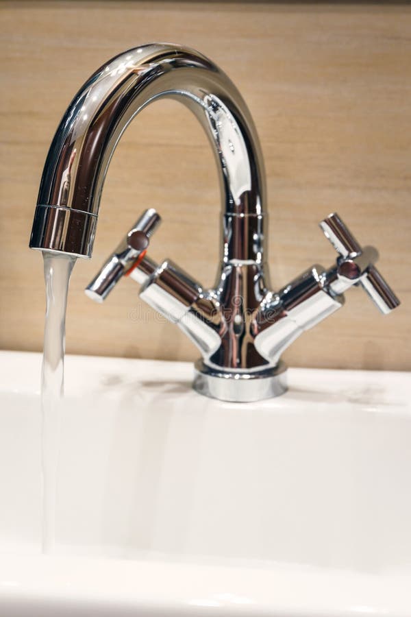 Water Tap with Modern Design Stock Image - Image of furniture, shiny ...