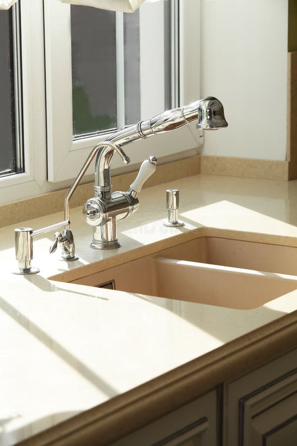 Water Tap in Modern Interior Stock Image - Image of detail, bath: 40902171