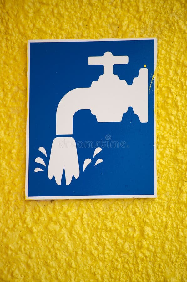 Water Tap Sign stock image. Image of sign, cleaning, showering - 10199227