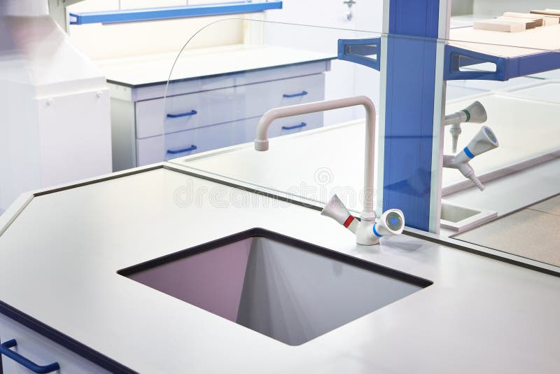 Taps in Chemical Laboratory Stock Image - Image of faucet, interior ...