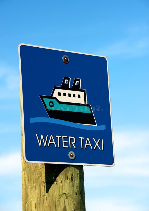 Water taxi sign stock image. Image of taxi, sign, harbor - 19364609
