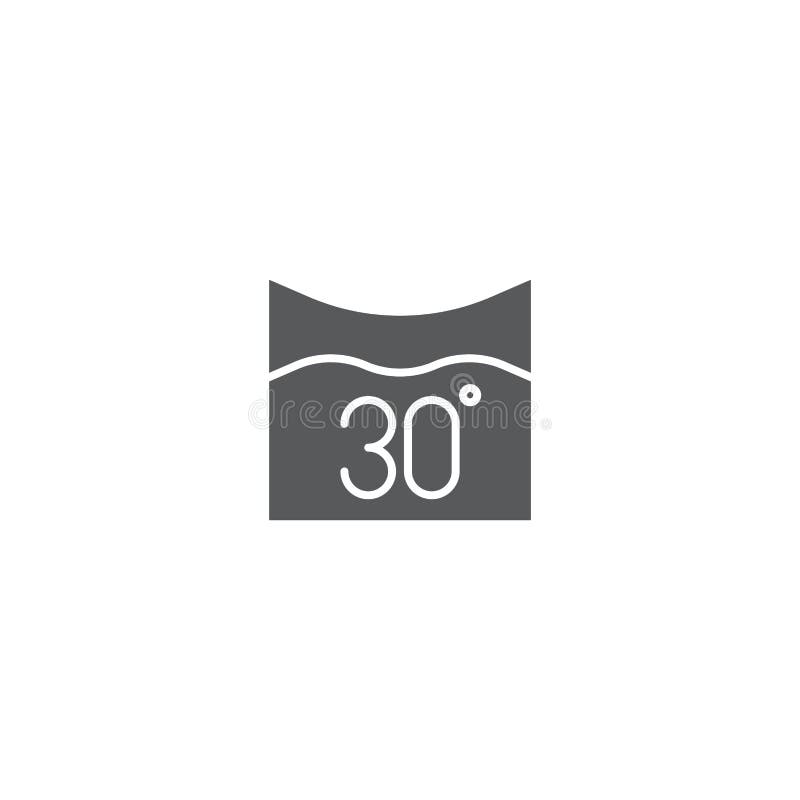 Water Temperature 30 Degrees Celsius Vector Icon Symbol Isolated on ...