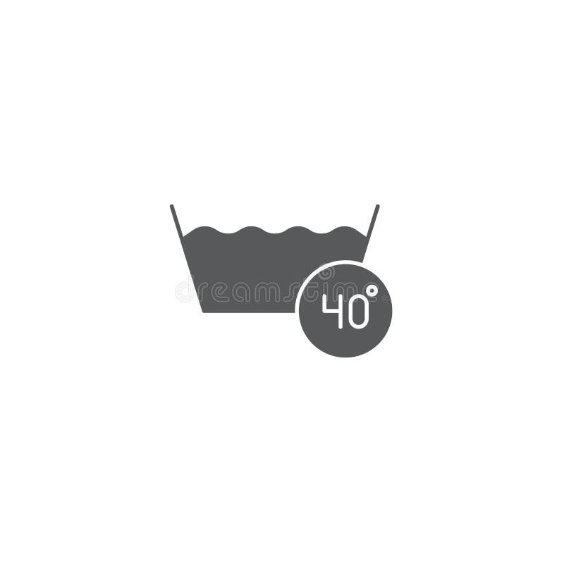 Water Temperature 40 Degrees Celsius Vector Icon Symbol Isolated on ...
