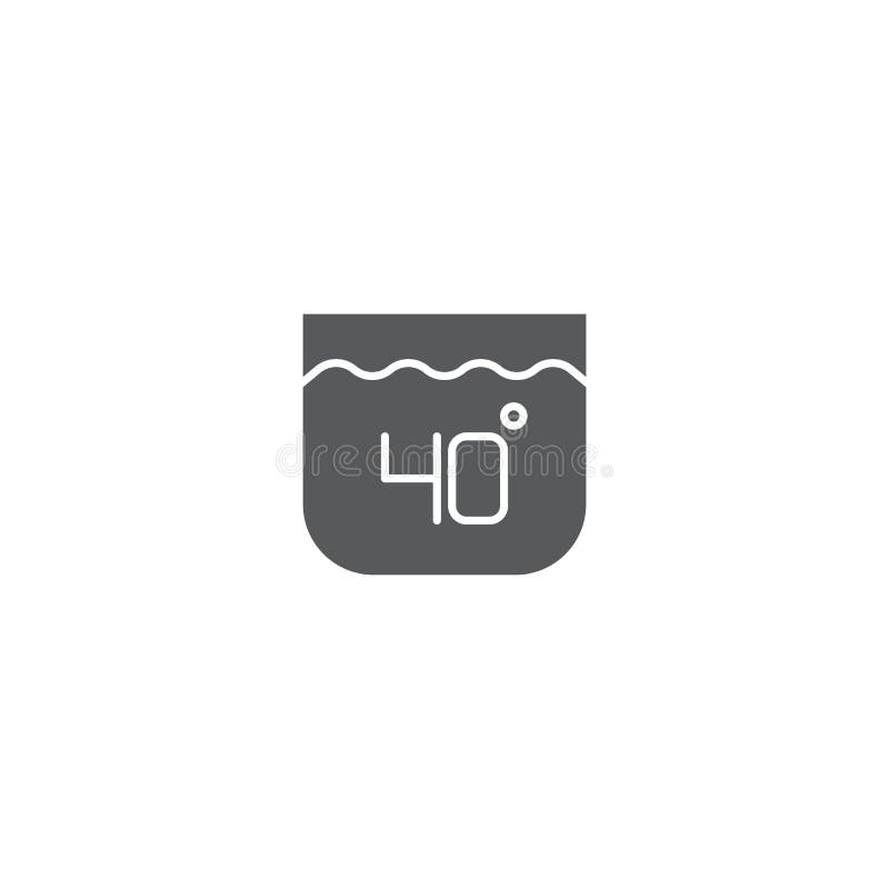 Water Temperature 30 Degrees Celsius Vector Icon Symbol Isolated on ...