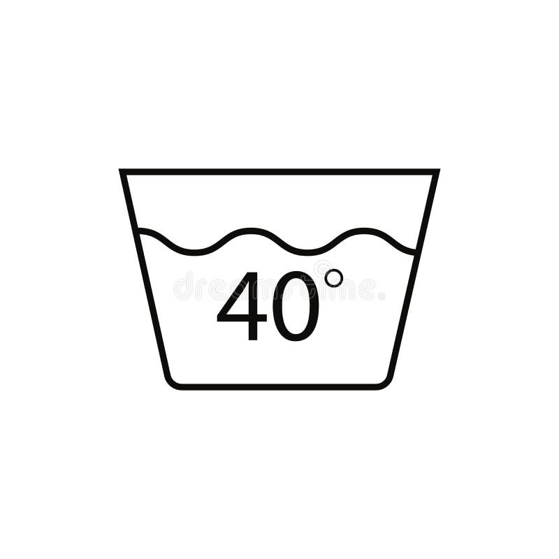 Water Temperature Not Above 40 Degree Icon, Isolated Flat Stock Vector ...
