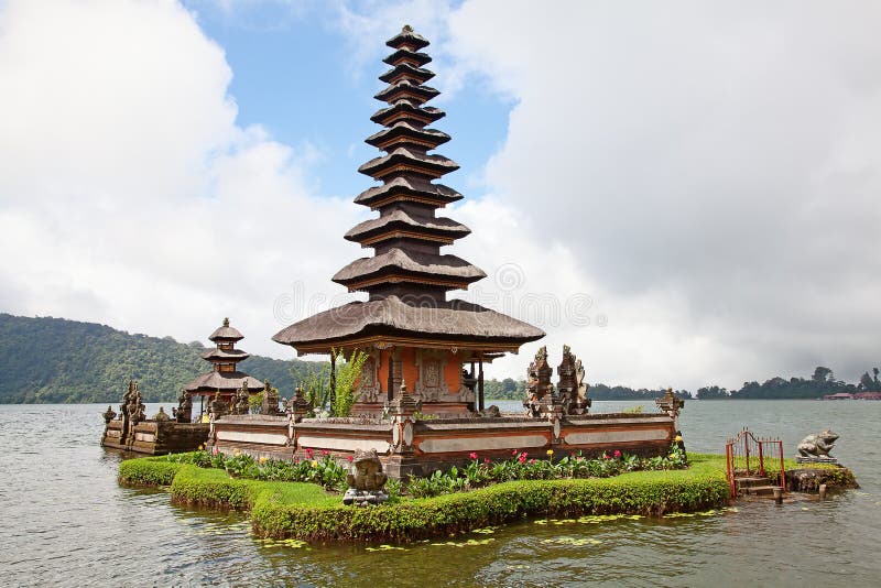 Water temple stock image. Image of ancient, danu, idyllic - 36016873