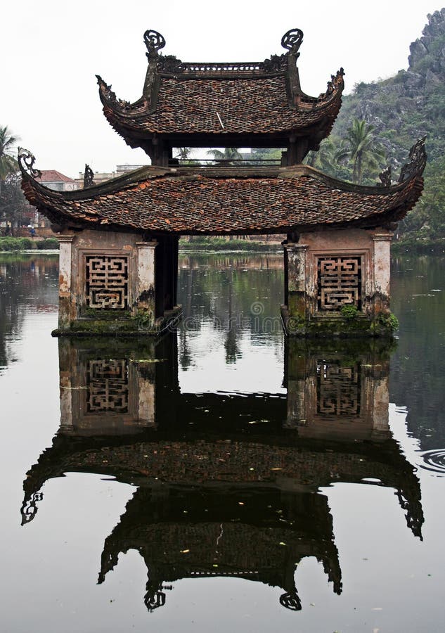 Water temple stock photo. Image of vietnam, palm, curve - 505660