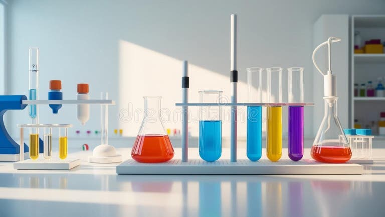 Water Testing in a Laboratory: a Scientific Experiment Stock ...