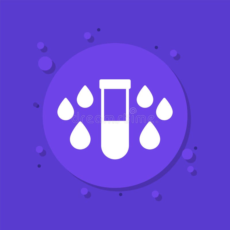 Water Testing Vector Icon with a Sample Tube Stock Vector ...