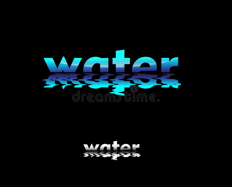 Water Text Effect Template Concept Use for Brand Label and Logotype ...