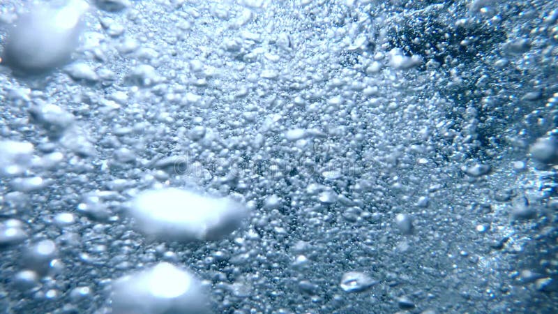 Air Bubbles Underwater Bubbles Coming Up To the Surface Blue Water ...