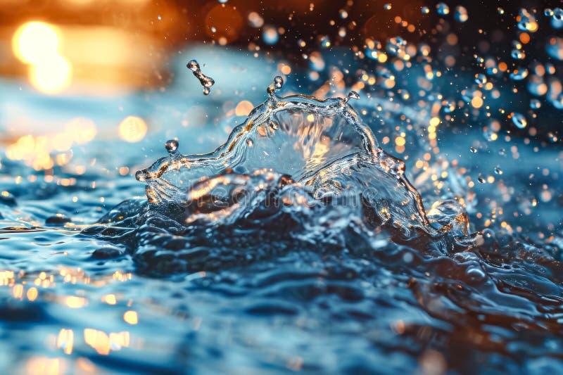 Water Texture with Drops and Splashes Stock Illustration - Illustration ...
