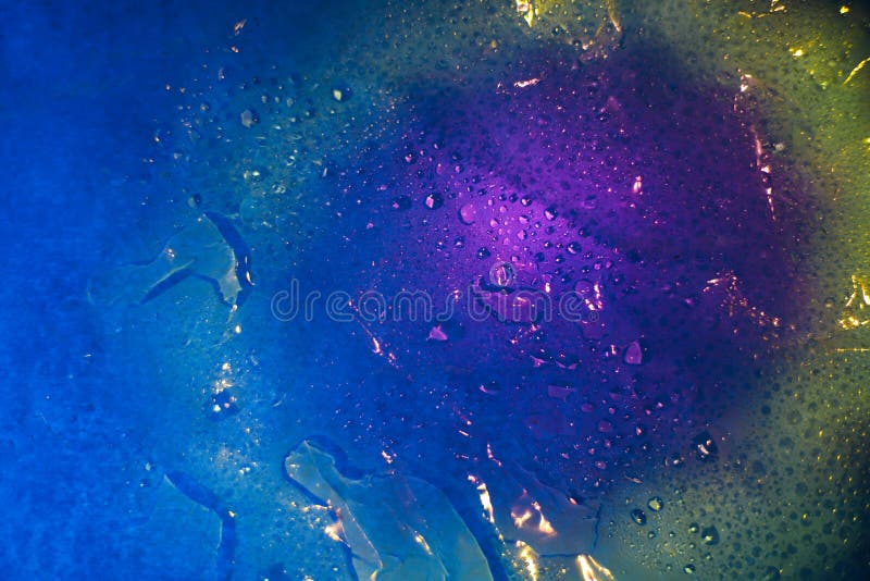 Water Texture in the Form of Drops with Colored Highlights of Purple ...