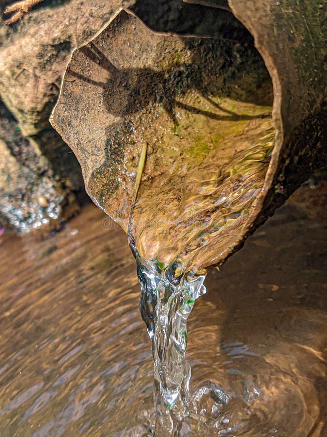 Water Texture in a Rice Field Stream in the Morning Stock Photo - Image ...