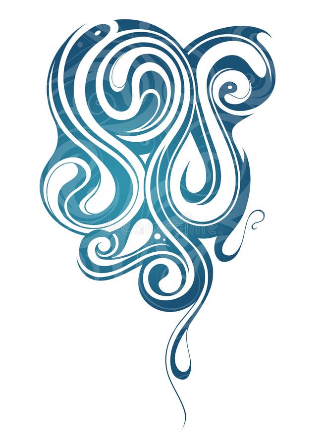 Water theme abstraction stock vector. Illustration of liquid - 61681164