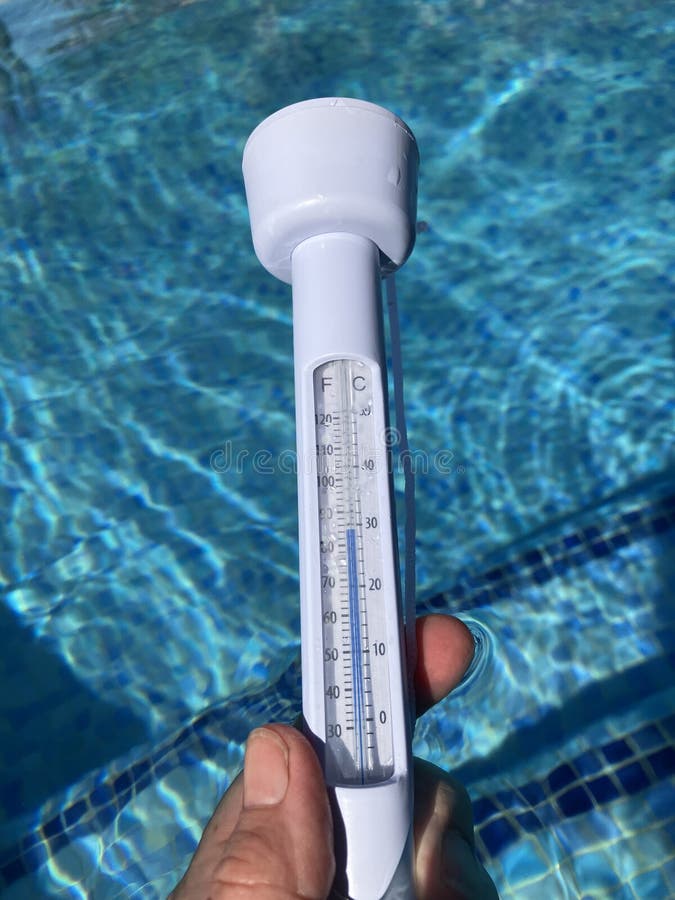 Water Thermometer in Swimming Pool Stock Photo - Image of sunlight ...