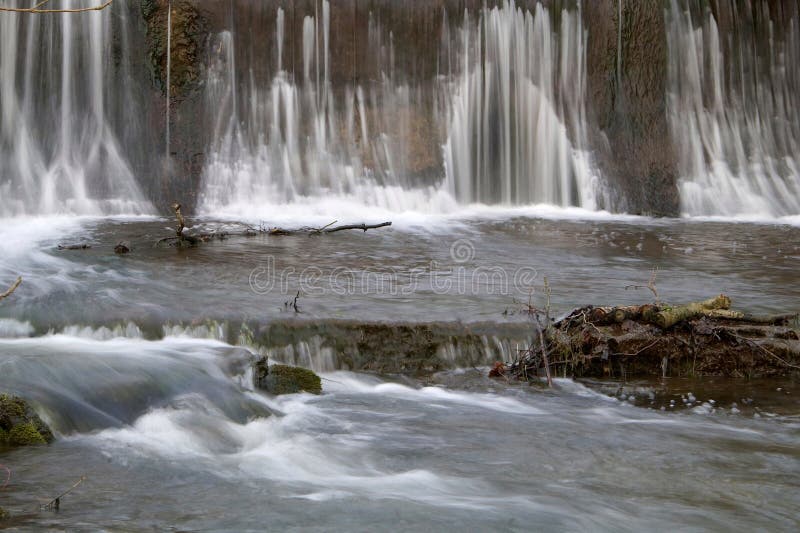 Water Threshold on a Small River Stock Image - Image of landscape ...