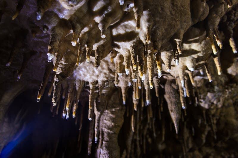 Water tip of stalactite stock image. Image of stalactite - 43450861