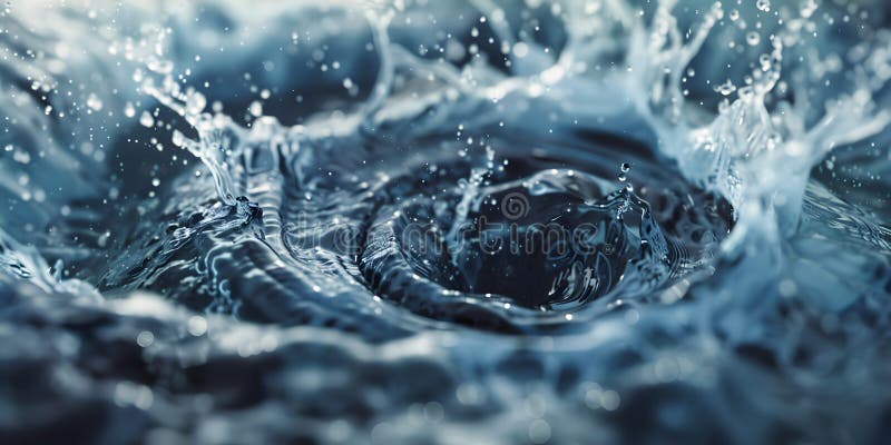 Water Tornado on a Black Background Stock Image - Image of white ...