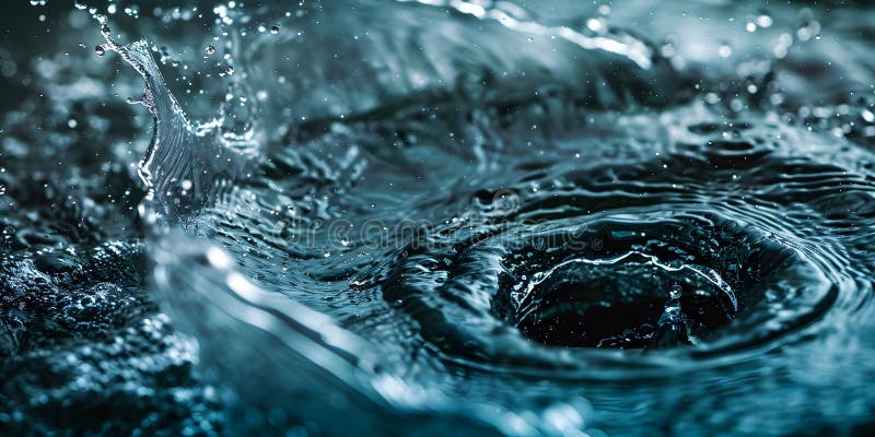 Water Tornado on a Black Background Stock Photo - Image of space, blue ...