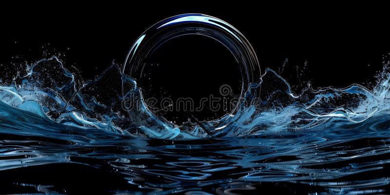 Water Tornado on a Black Background Stock Photo - Image of motion ...