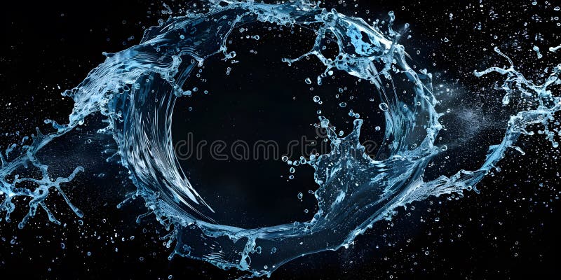Water Tornado on a Black Background Stock Photo - Image of dramatic ...