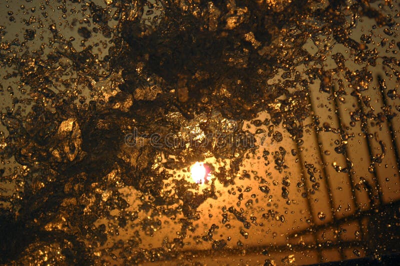 Water Torrent in Front of Sun Stock Image - Image of droplet, fluid ...