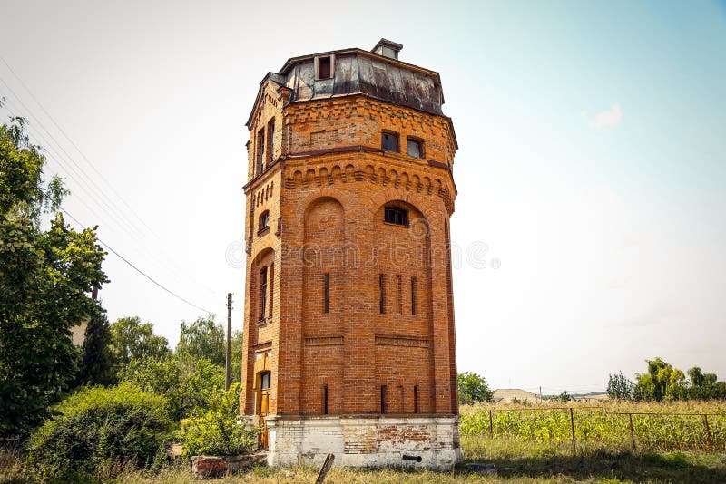 Water Tower from Bricks at Old European City Stock Image - Image of ...