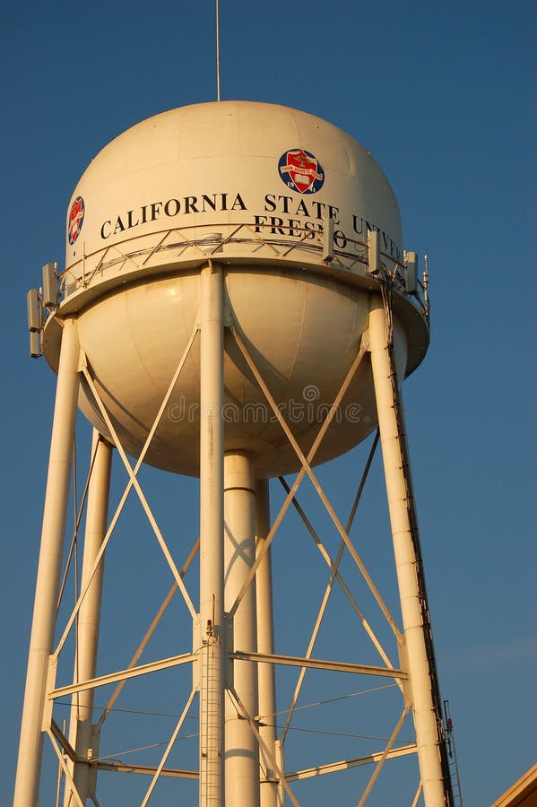Water Tower at Cal State University Fresno Editorial Stock Photo ...