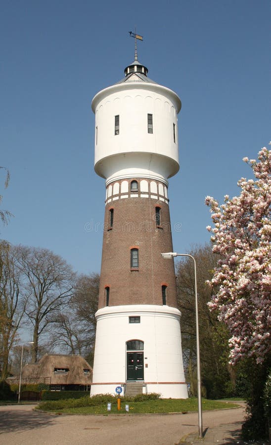 Water Tower Coevorden. the Netherlands Stock Photo - Image of flowers ...