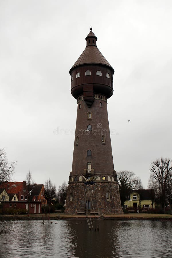The Water Tower of Heide (Holstein) Stock Photo - Image of cathedral ...