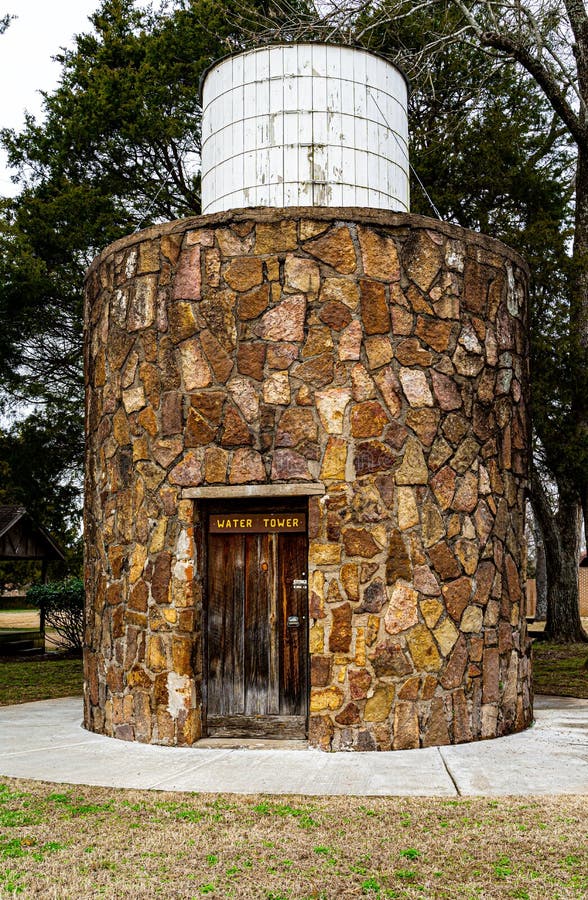 Water Tower at Sequoyah`s Cabin Stock Image - Image of states, united ...