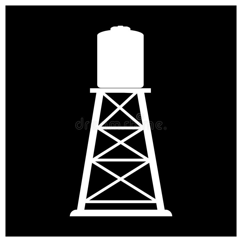 Water Tower Vector Logo Design Stock Vector - Illustration of metal ...
