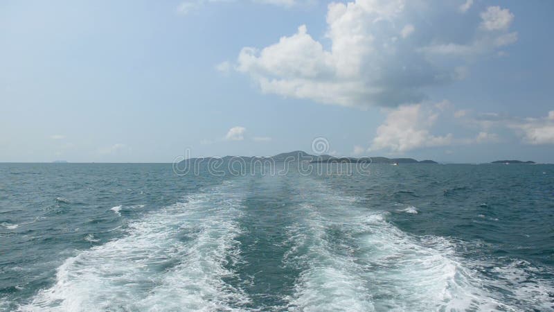 Water Trace Behind Ferryboat Sailing Stock Video - Video of tyrrhenian ...