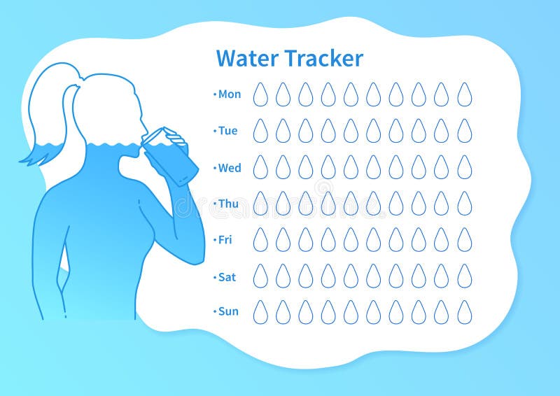 Water Tracker Template Stock Illustrations – 279 Water Tracker Template ...