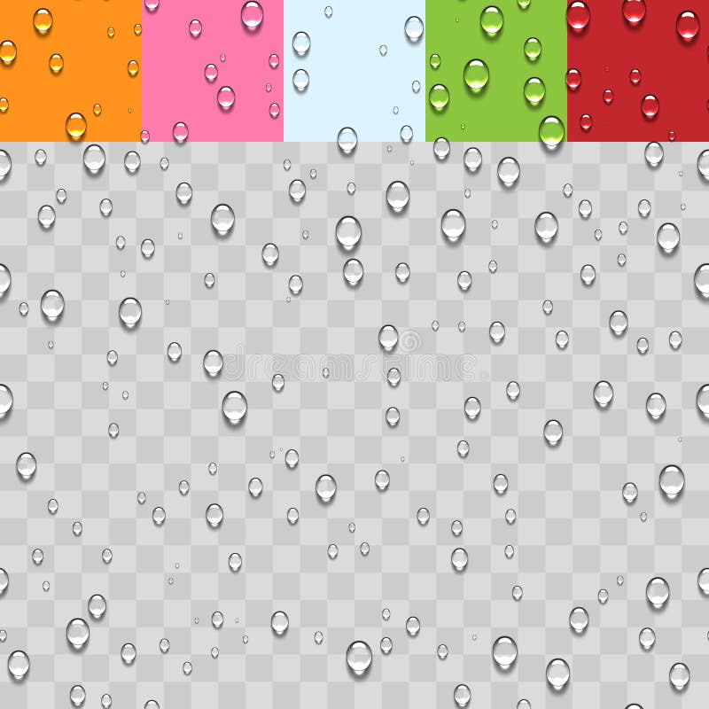 Water Transparent Drops Seamless Pattern Stock Vector - Illustration of ...