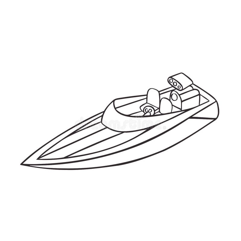 Water Transport, Motorboat, Speedboat and Vector Illustration Stock ...