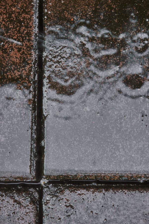 Water that is Trapped on the Footpath Stock Photo - Image of transport ...