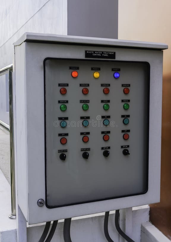 Water Treatment Control Panel Stock Photo - Image of machinery ...