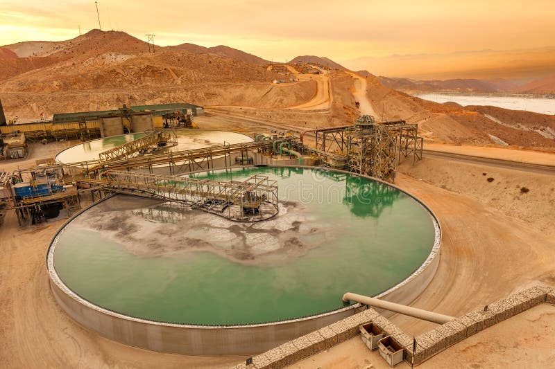The Water Treatment Facility at a Copper Mine Stock Image - Image of ...