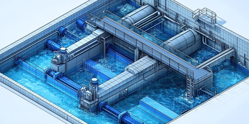 Water Treatment Facility Design Showcasing Modern Filtration Systems ...