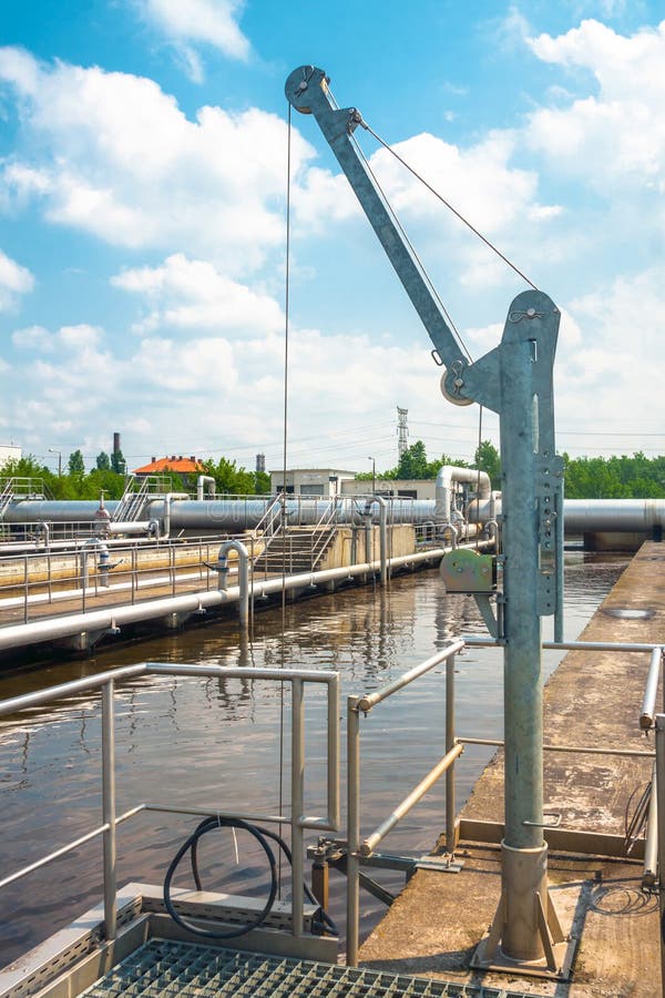 Water Treatment Facility with Large Pools Stock Photo - Image of waste ...