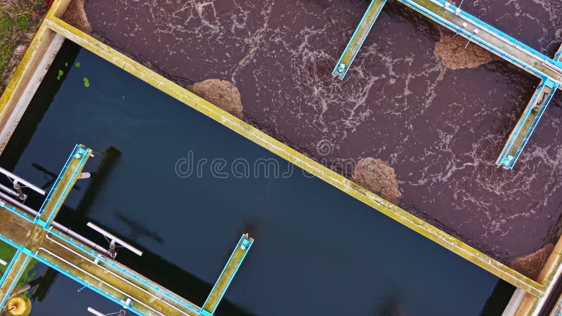 Water Treatment Facility Showing Treatment Process with Two Different ...
