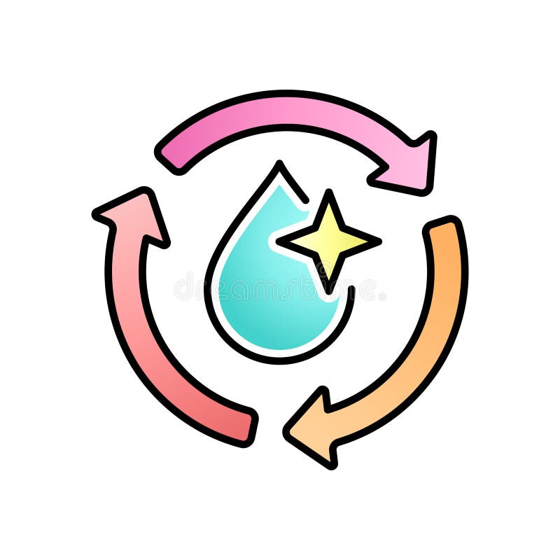 Water Treatment Icon Logo stock illustration. Illustration of ...