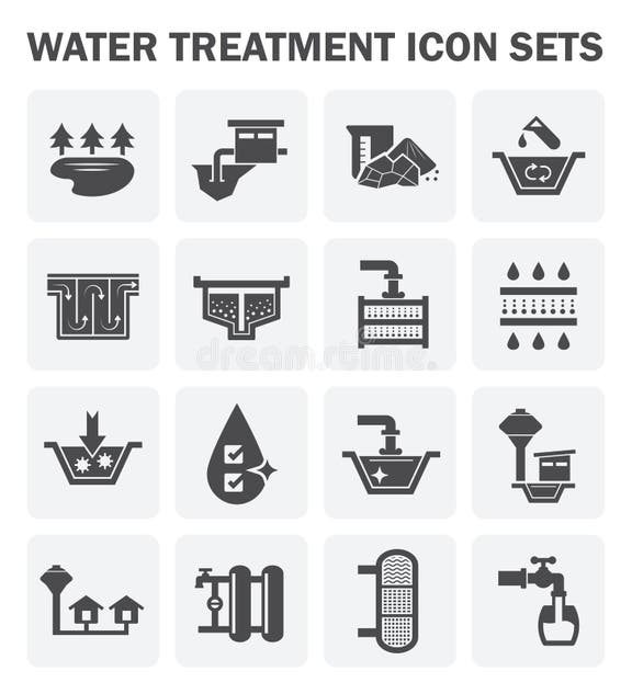 Water treatment icon stock vector. Illustration of line - 97207770