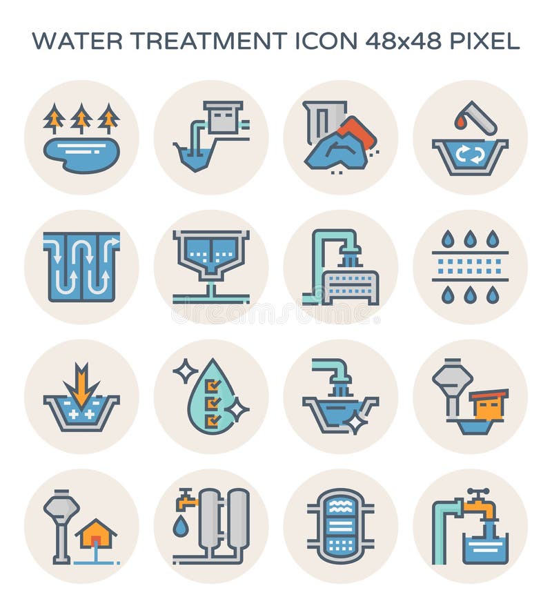 Waste Water Treatment Plant Isometric Icon Stock Vector - Illustration ...