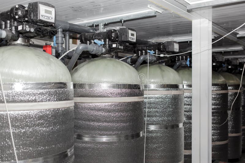 Water treatment tank stock photo. Image of light, white - 83228244