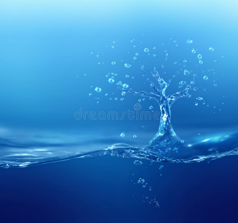 Water tree stock illustration. Illustration of liquid - 54836024